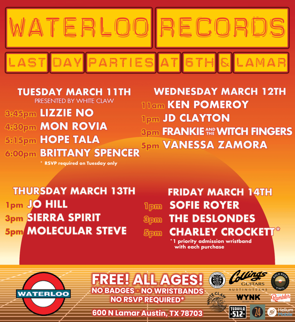 Join Waterloo Records for their Last Day Parties - HeyAustin